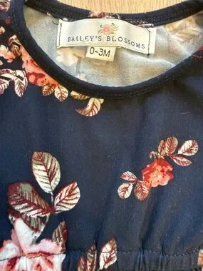 Bailey’S Blossoms | Dresses | Navy Floral Twirl Dress For Kids | Poshmark